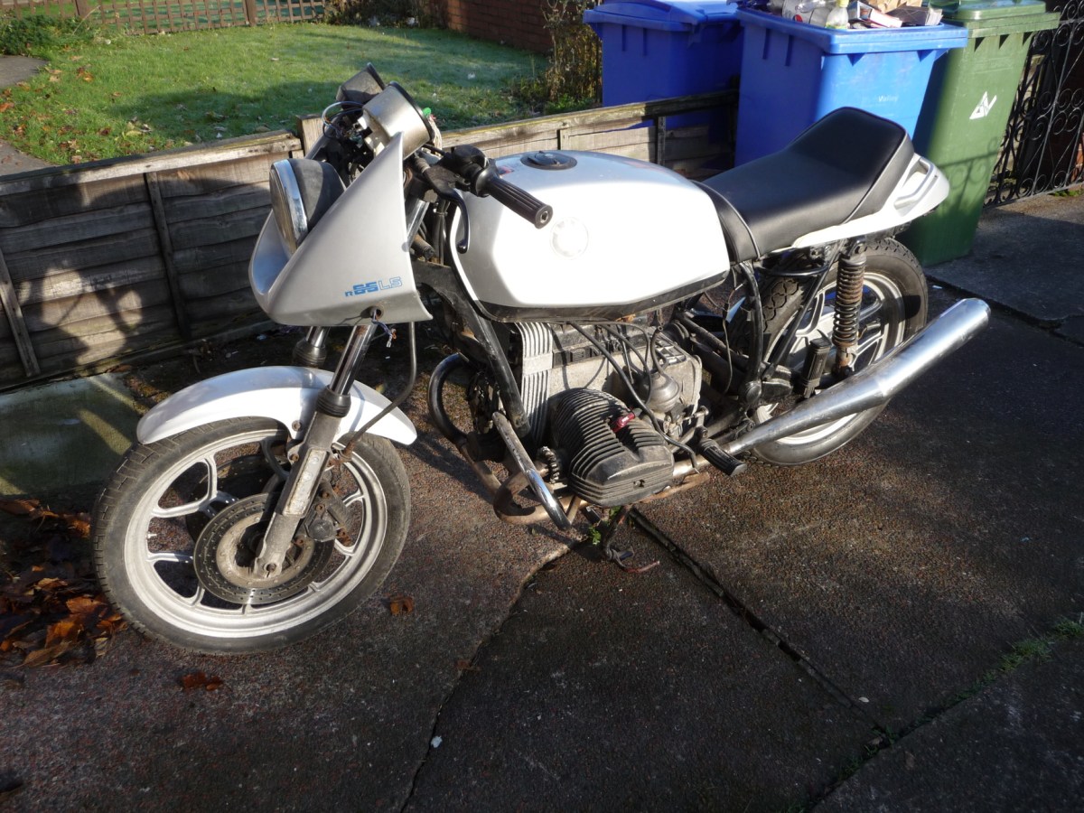 Sweet BMW R65 Cafe Project. Before and after. | Motorcycle Photo Of The Day